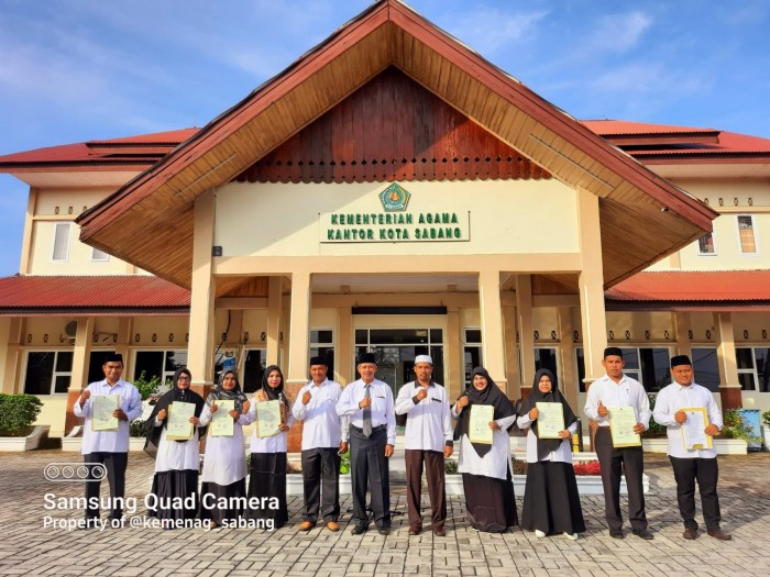 7 Asn Kemenag Sabang Terima Sk Kenaikan Pangkat